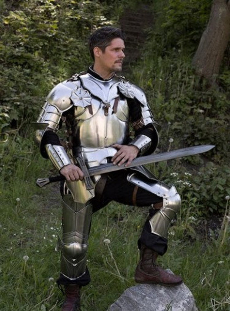 Undead Knight Half Body Plated Armor Suit Medieval Knight Steel Cuirass ...