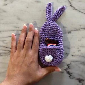 Handmade Easter Gift Card Holder/candy Holder - Cute Crochet Bunny ...