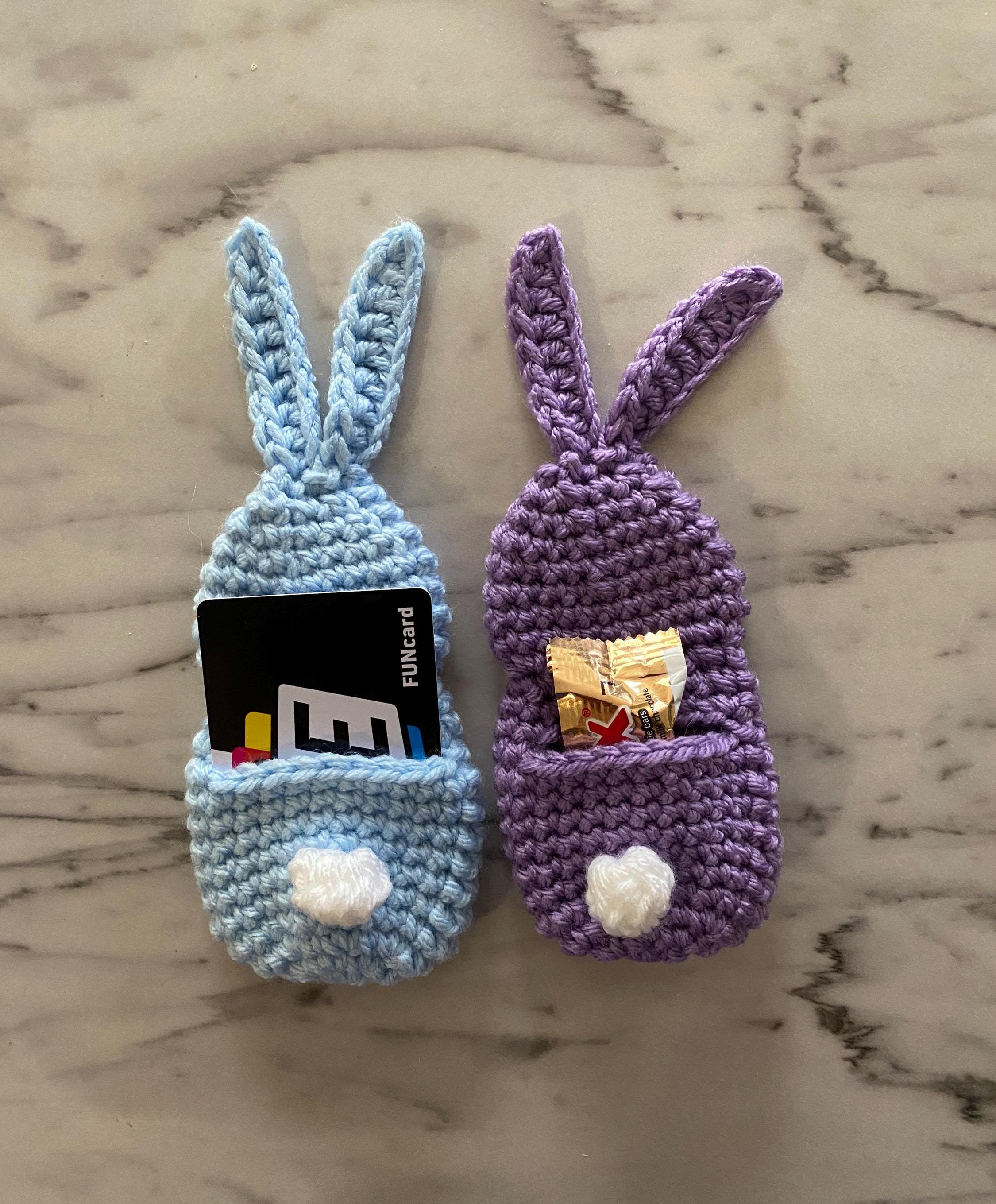 Handmade Easter Gift Card Holder/candy Holder - Cute Crochet Bunny ...