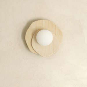 Wabi Sabi Modern Wall Sconce Mid Century Modern Light Organic Wood ...