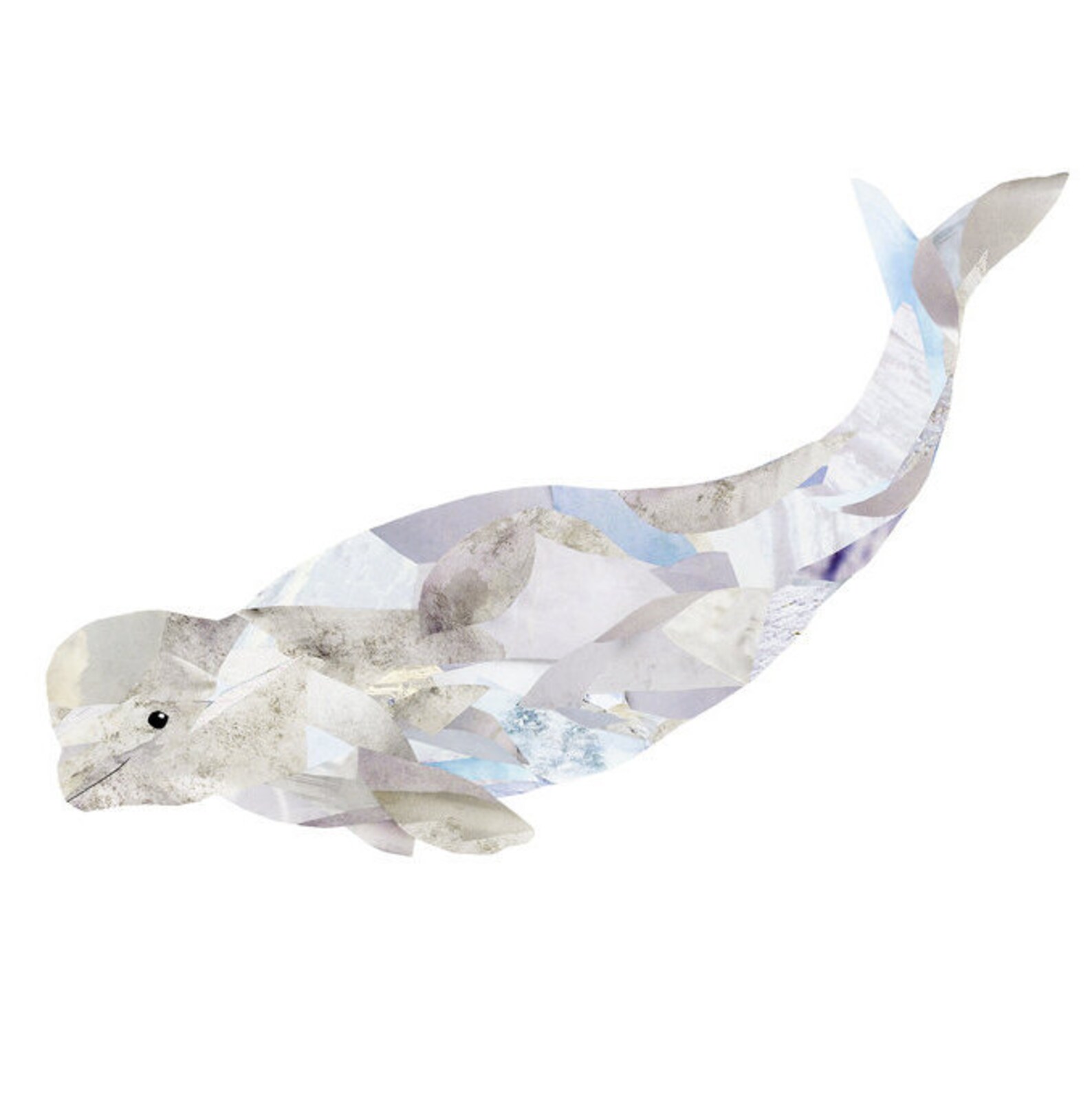 Beluga Whale Print of Original Collage - Etsy Canada
