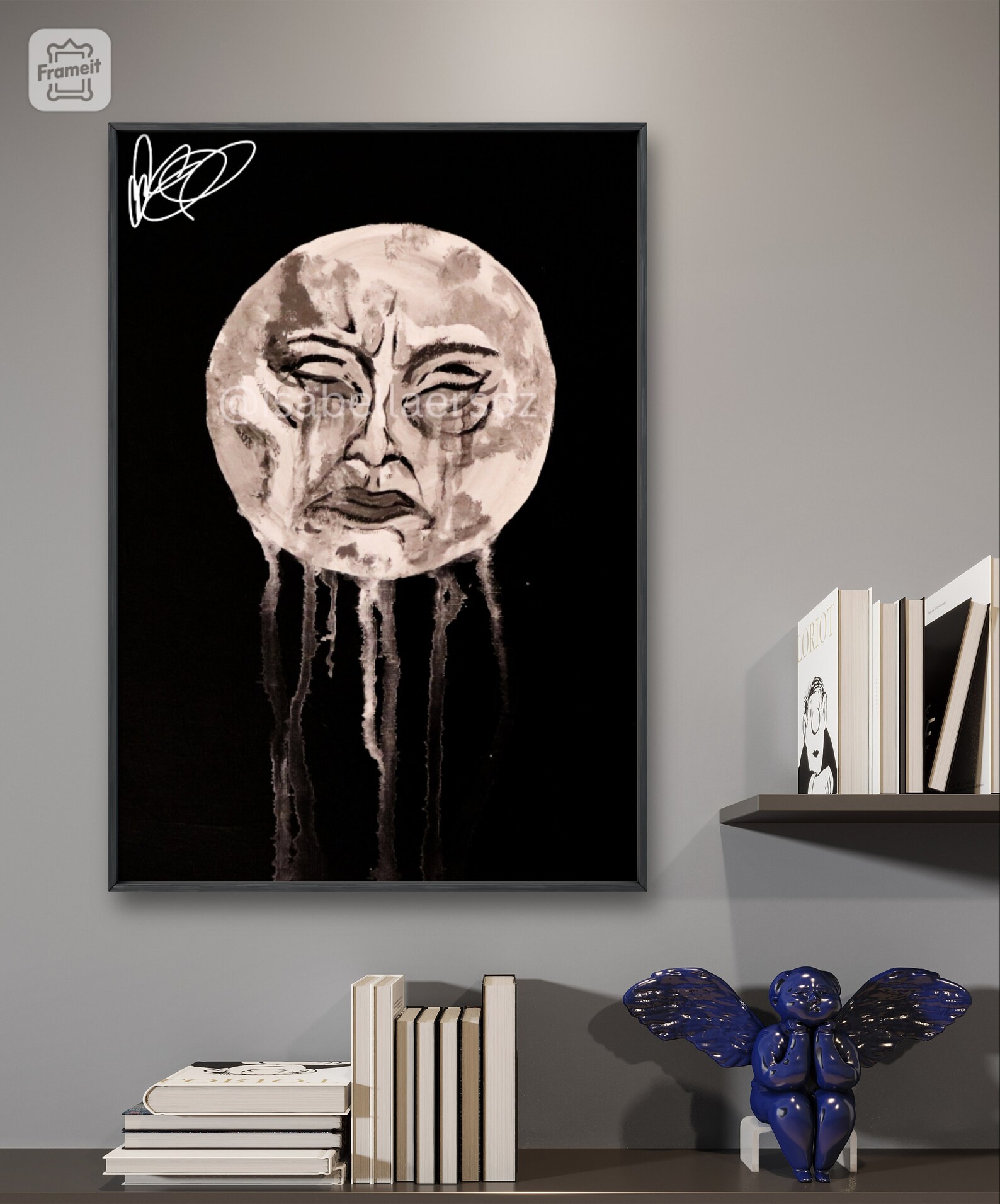 I Miss You, the Lady in the Moon, to the Moon, Crying Moon, Full Moon ...