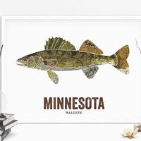 Indiana State Fish, Map Art, Nature Outdoor Art, Vintage Map Art, Art ...