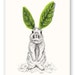 GREEN BUNNY //Nature/ Outdoor Art Print Wall Art | Etsy
