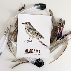 Alabama State Bird, Nature Art, Outdoor Art, Vintage Map Art, Art Print ...