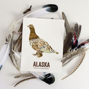 Alaska State Bird, Nature Art, Outdoor Art, Vintage Map Art, Art Print ...
