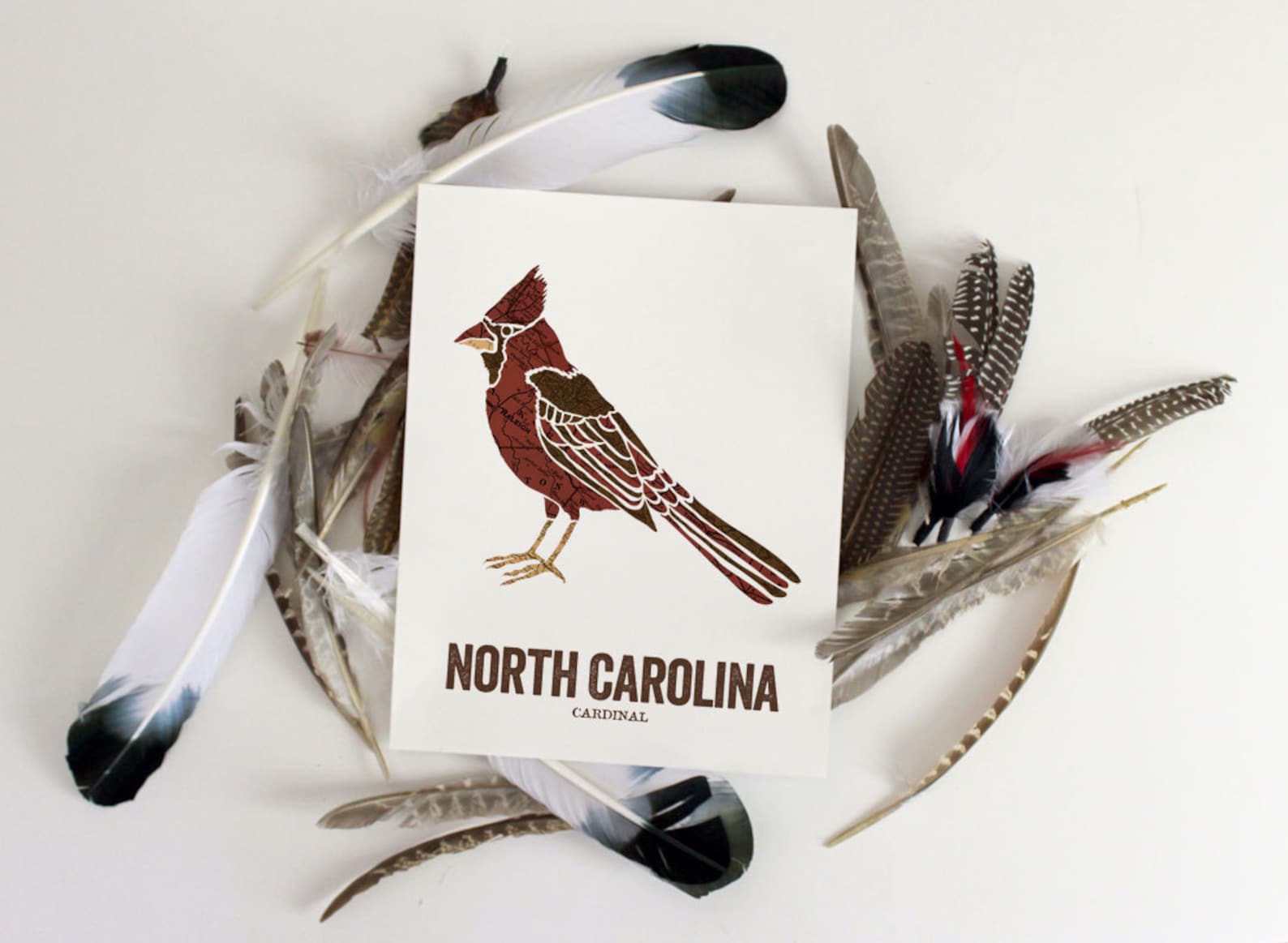 North Carolina State Bird Nature Art Outdoor Art Vintage - Etsy