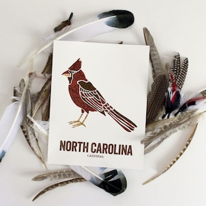 North Carolina State Bird, Nature Art, Outdoor Art, Vintage Map Art ...