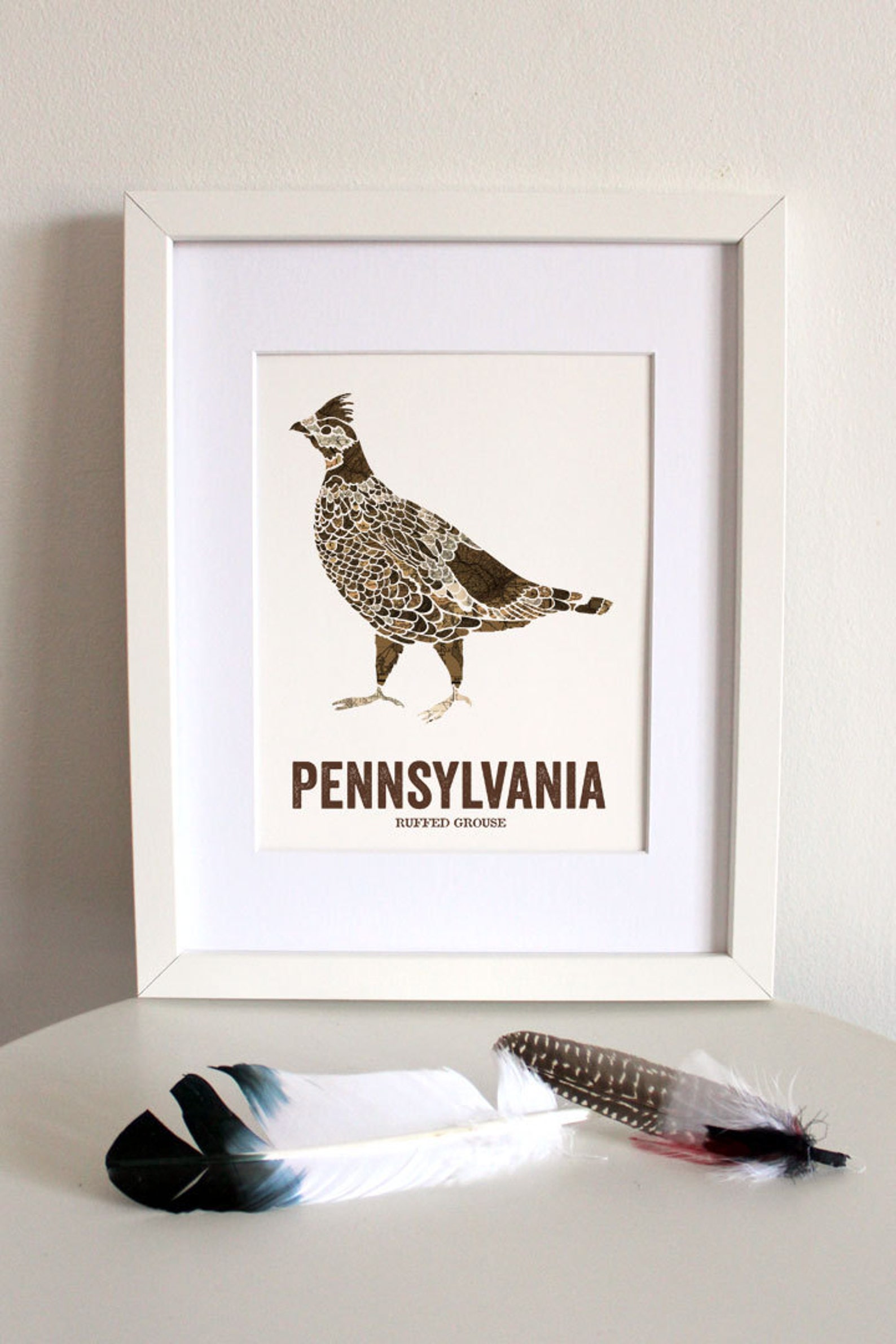 Pennsylvania State Bird Nature Art Outdoor Art Vintage Map - Etsy