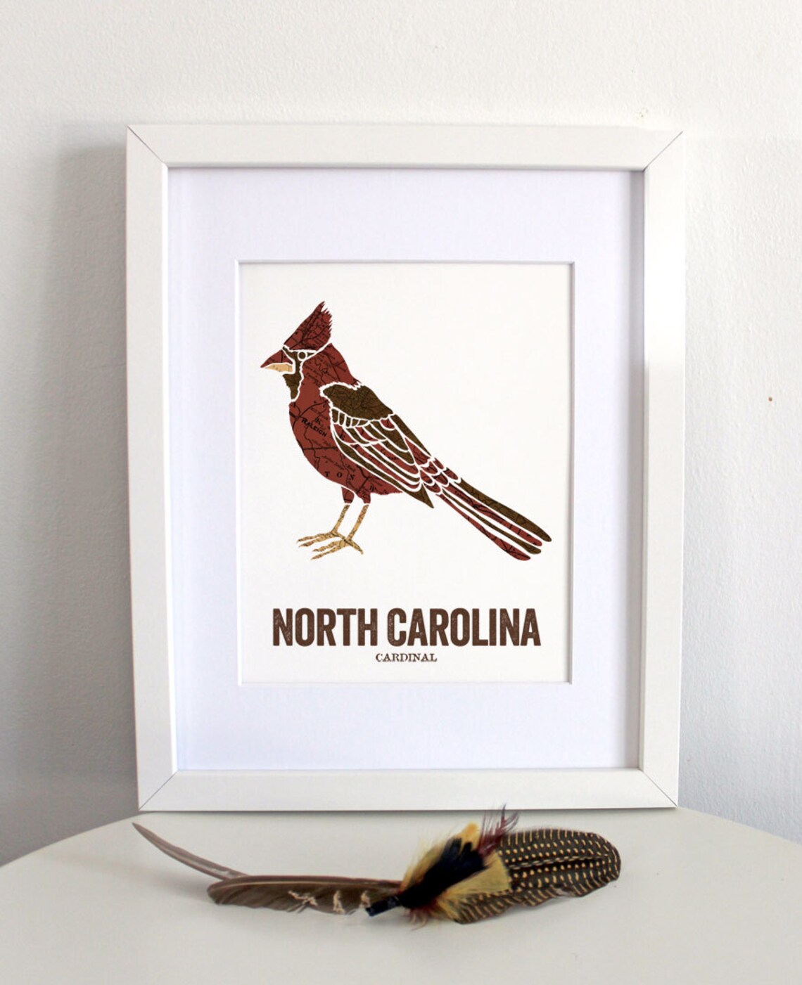 North Carolina State Bird Nature Art Outdoor Art Vintage - Etsy