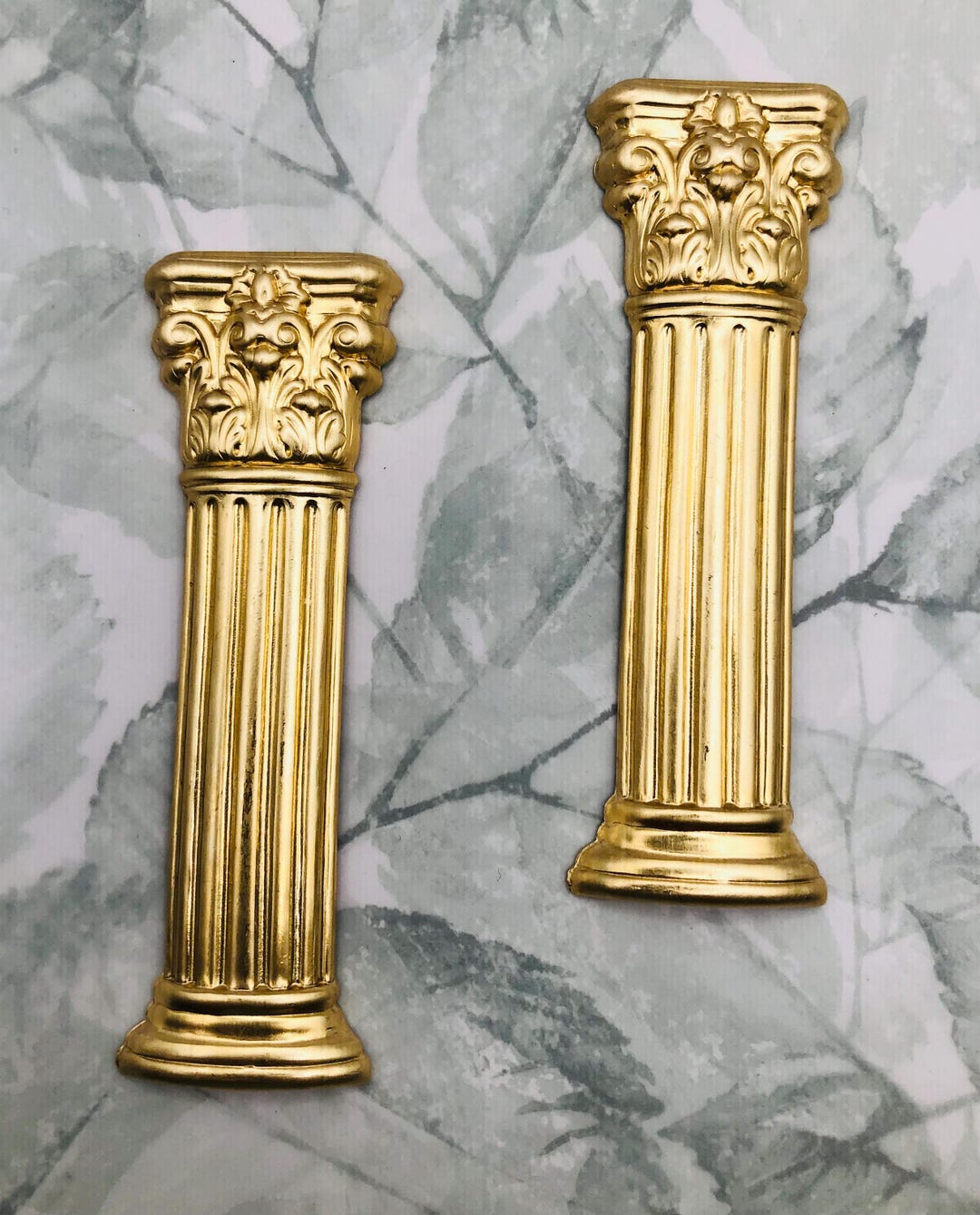 BRASS (2 Pieces) Large Greek Column Stamping ~ Jewelry Finding ~ Brass ...