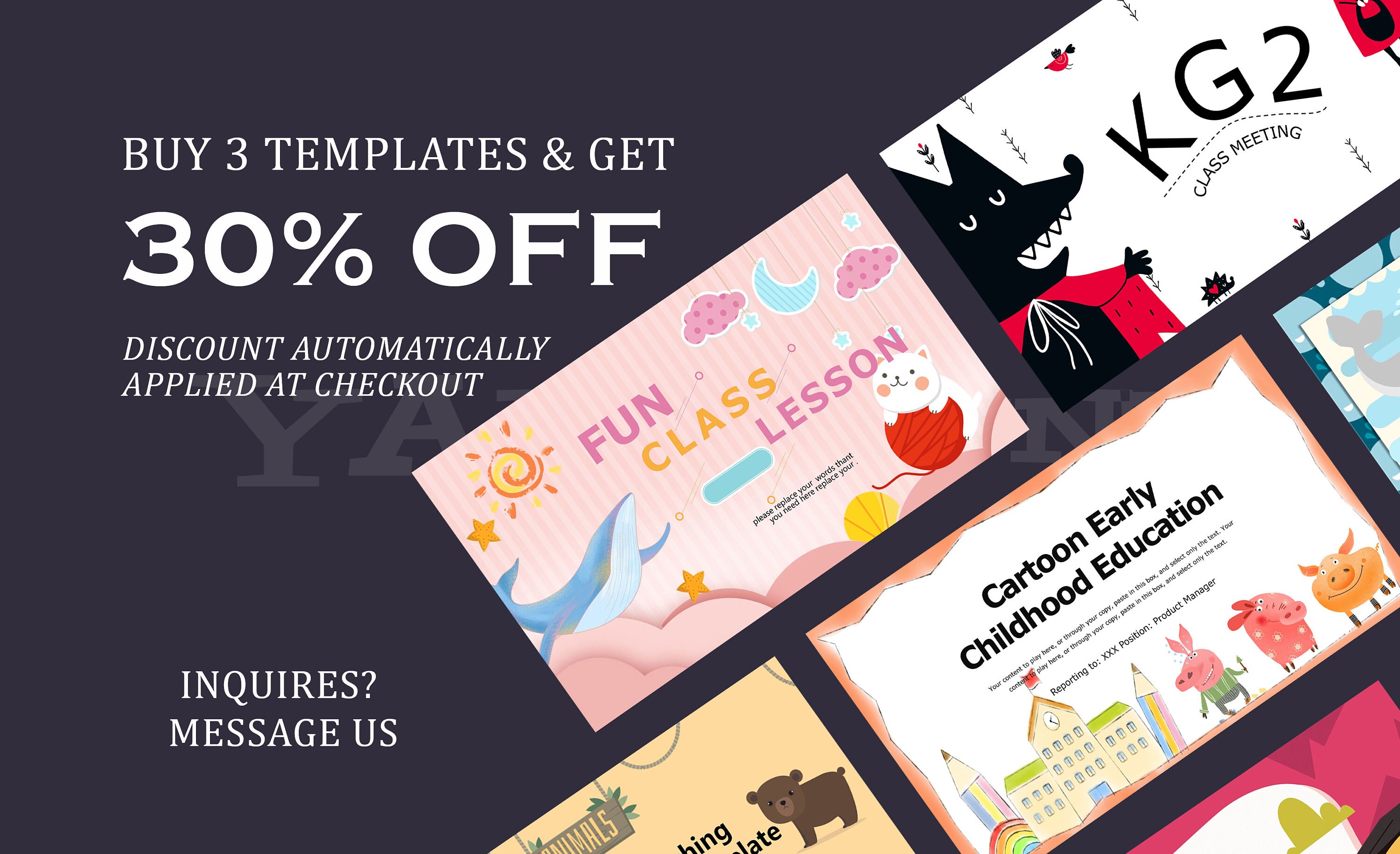 Safari Animals Teaching Powerpoint, Professional Education PPT Template ...