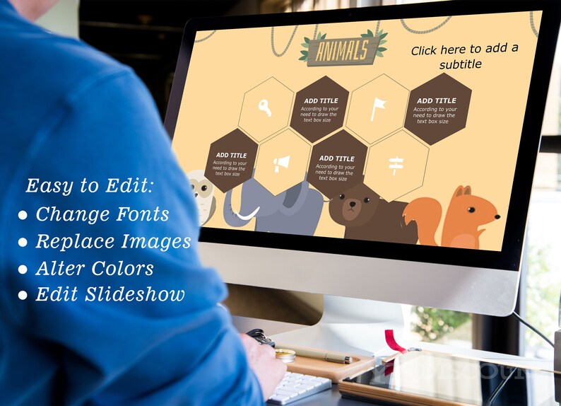 Safari Animals Teaching Powerpoint, Professional Education PPT Template ...