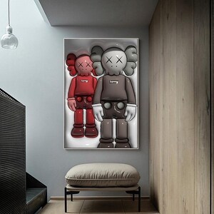 Inflated Double KAWS Wall Art, Bubble Effect Hypebeast Single Poster ...