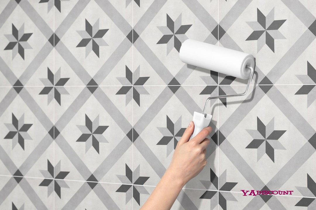 Shaw Revival Maria Tile Wallpaper, Premium Peel and Stick, Classic Star ...