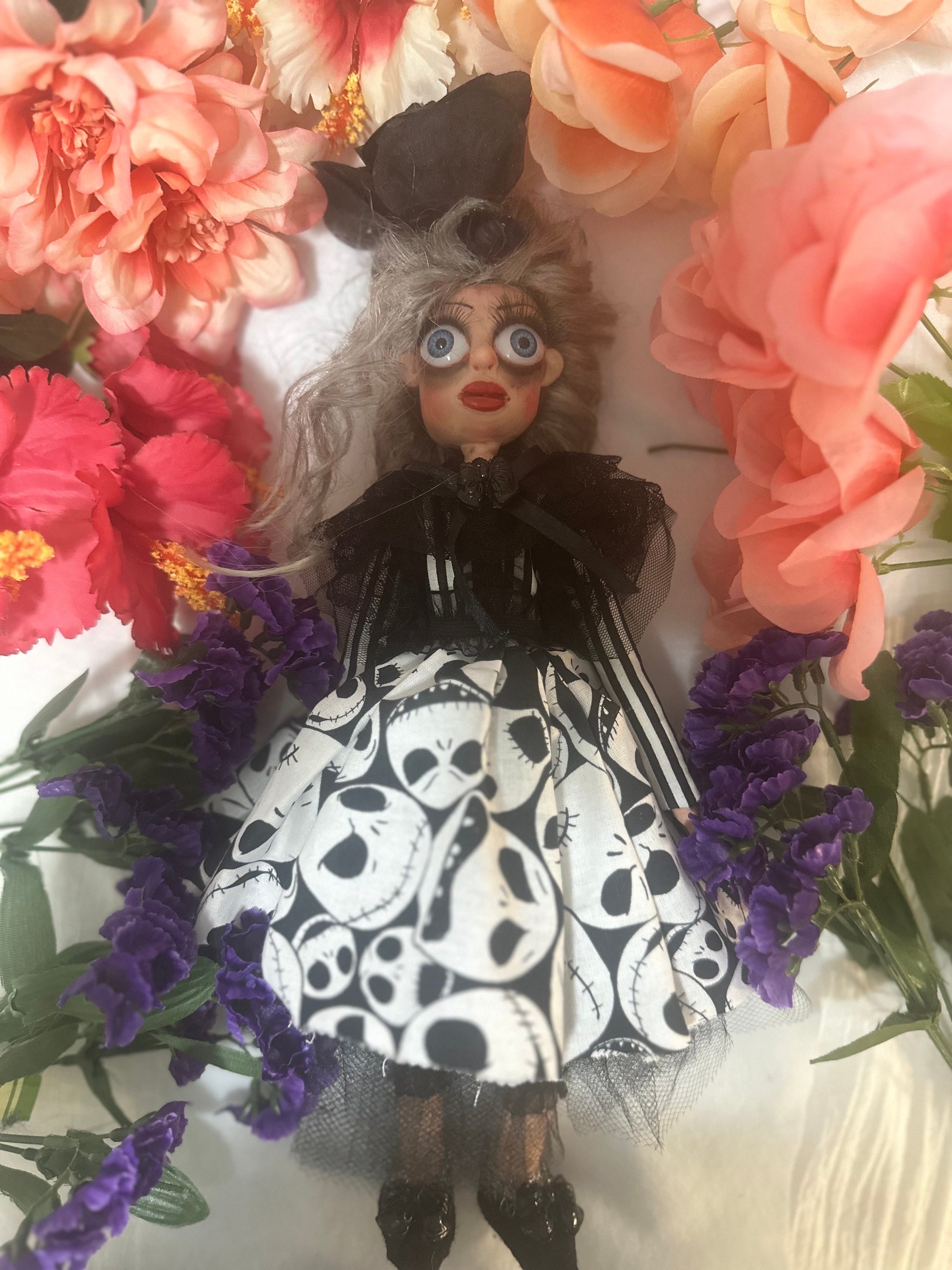 Gothic Doll Made of Cold Porcelain and Fabric - Etsy