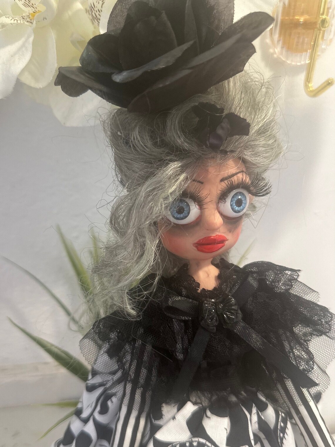 Gothic Doll Made of Cold Porcelain and Fabric - Etsy