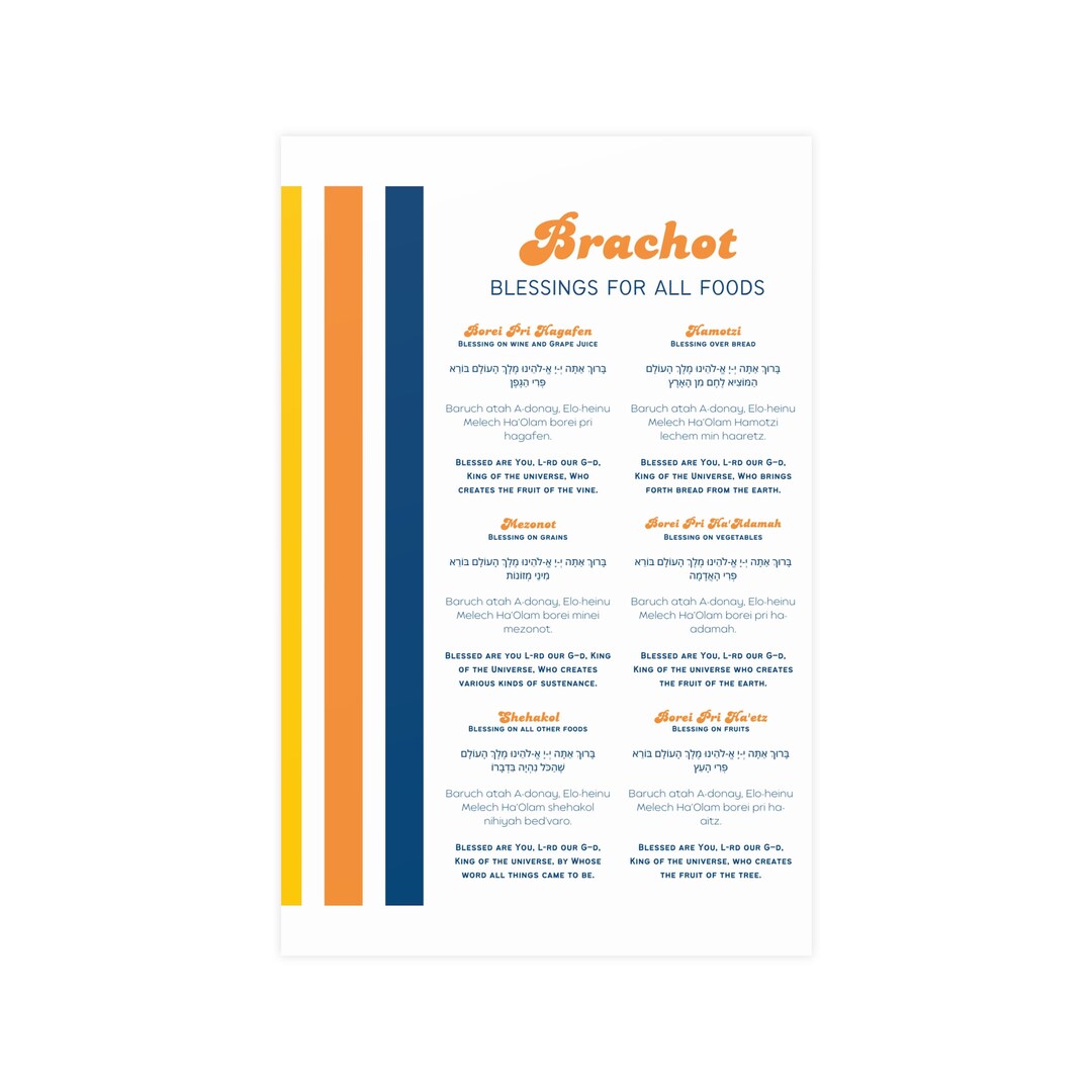Brachot blessings on All Foods Matte Posters - Etsy