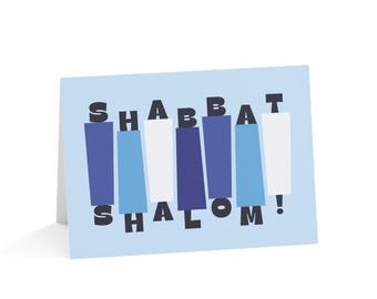 Shabbat Card Style 5, Jewish Celebration, Greeting Cards - Etsy