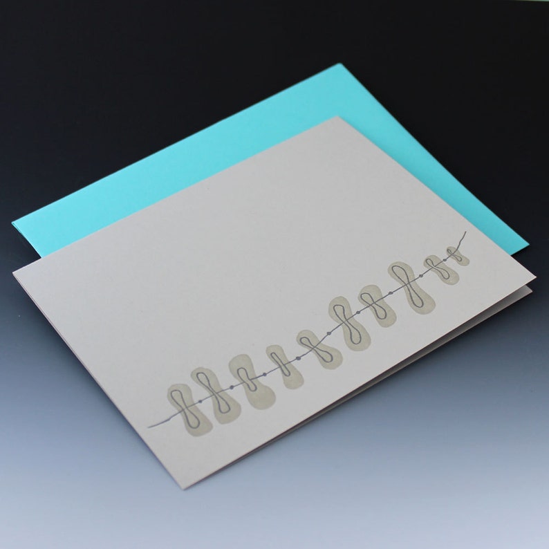 String Along Letterpress Card grey - Etsy