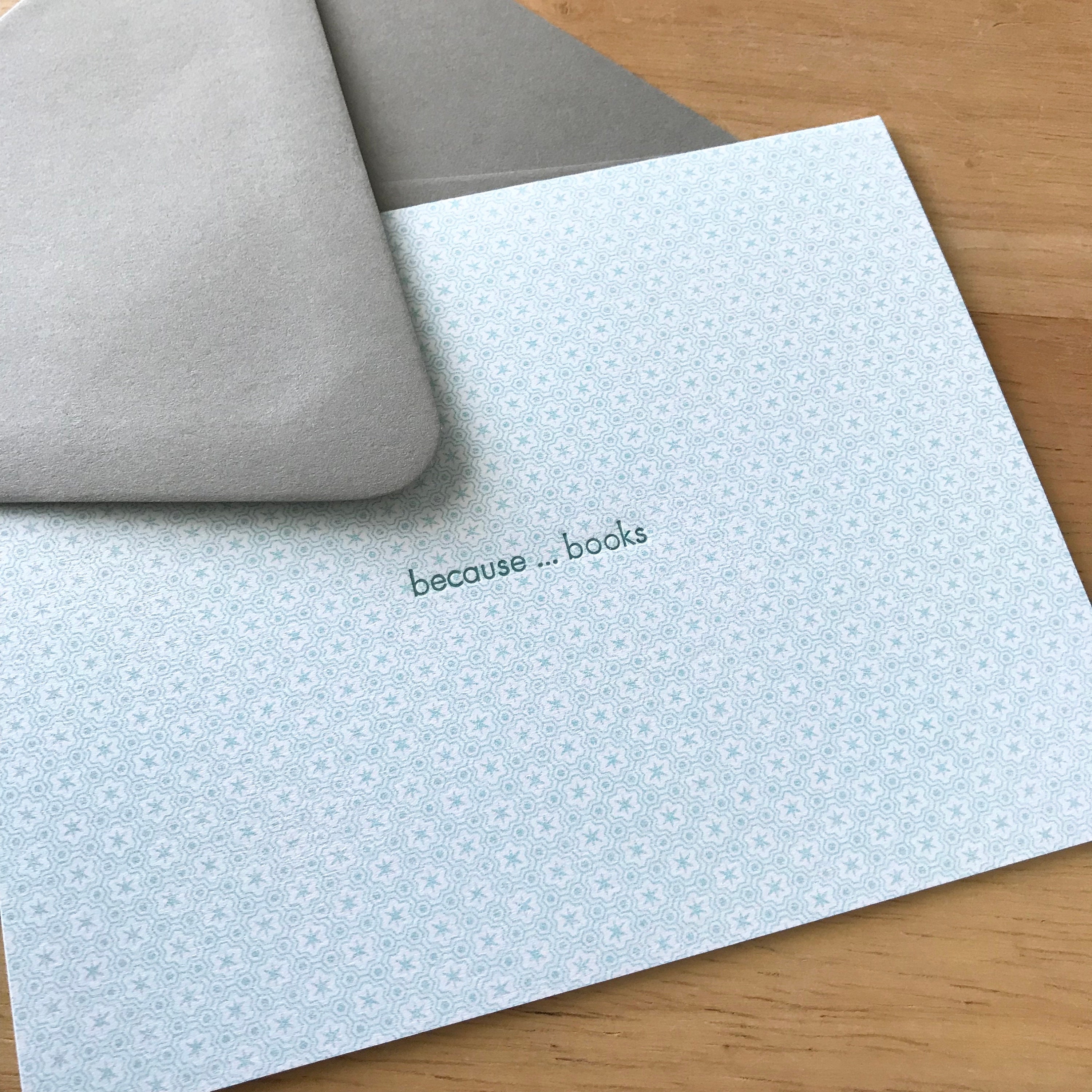 Porque... Libros Tarjeta Letterpress, tarjeta minimalista, tarjeta de ...