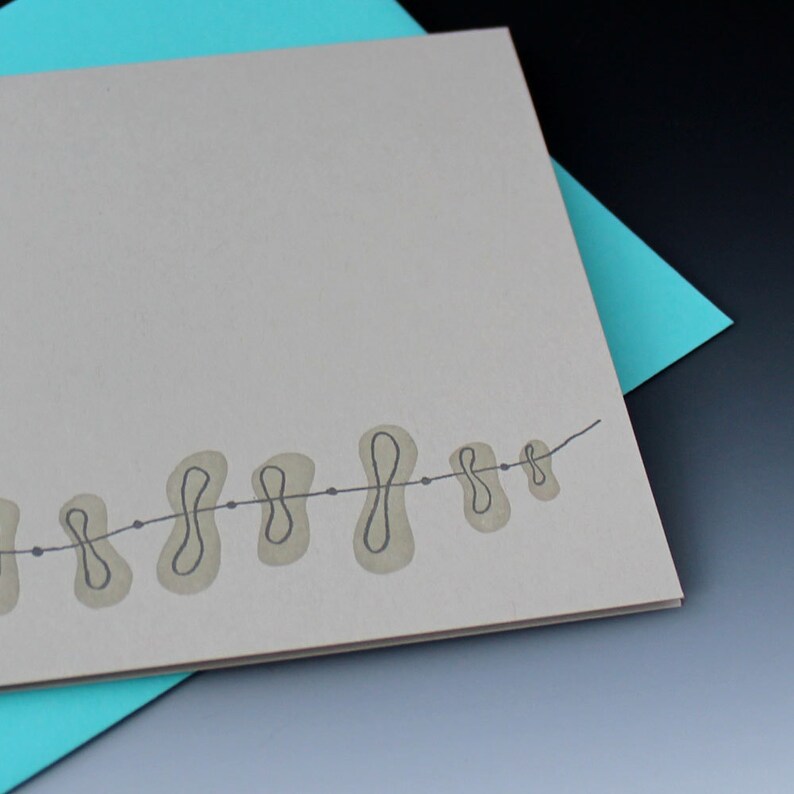 String Along Letterpress Card grey - Etsy