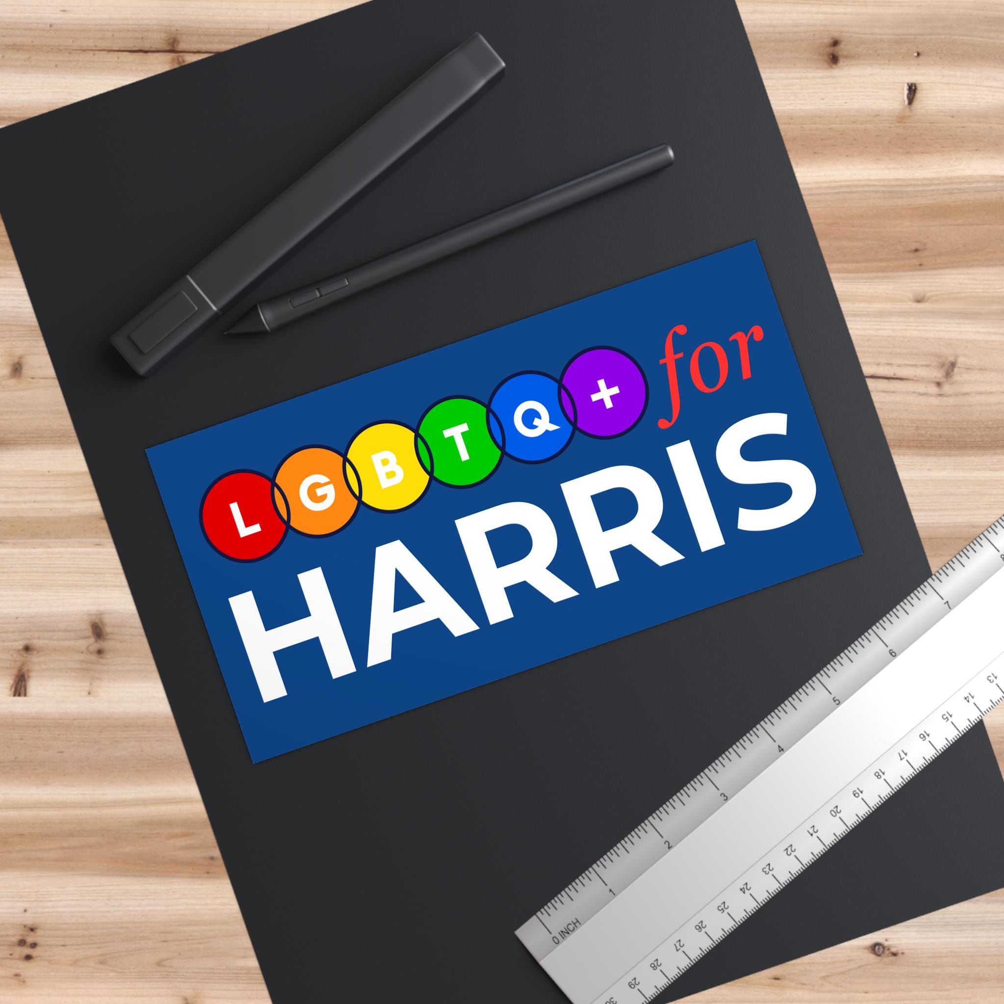 Kamala Harris Supporter Bumper Sticker LGBTQ & Liberal Rights, Vote ...
