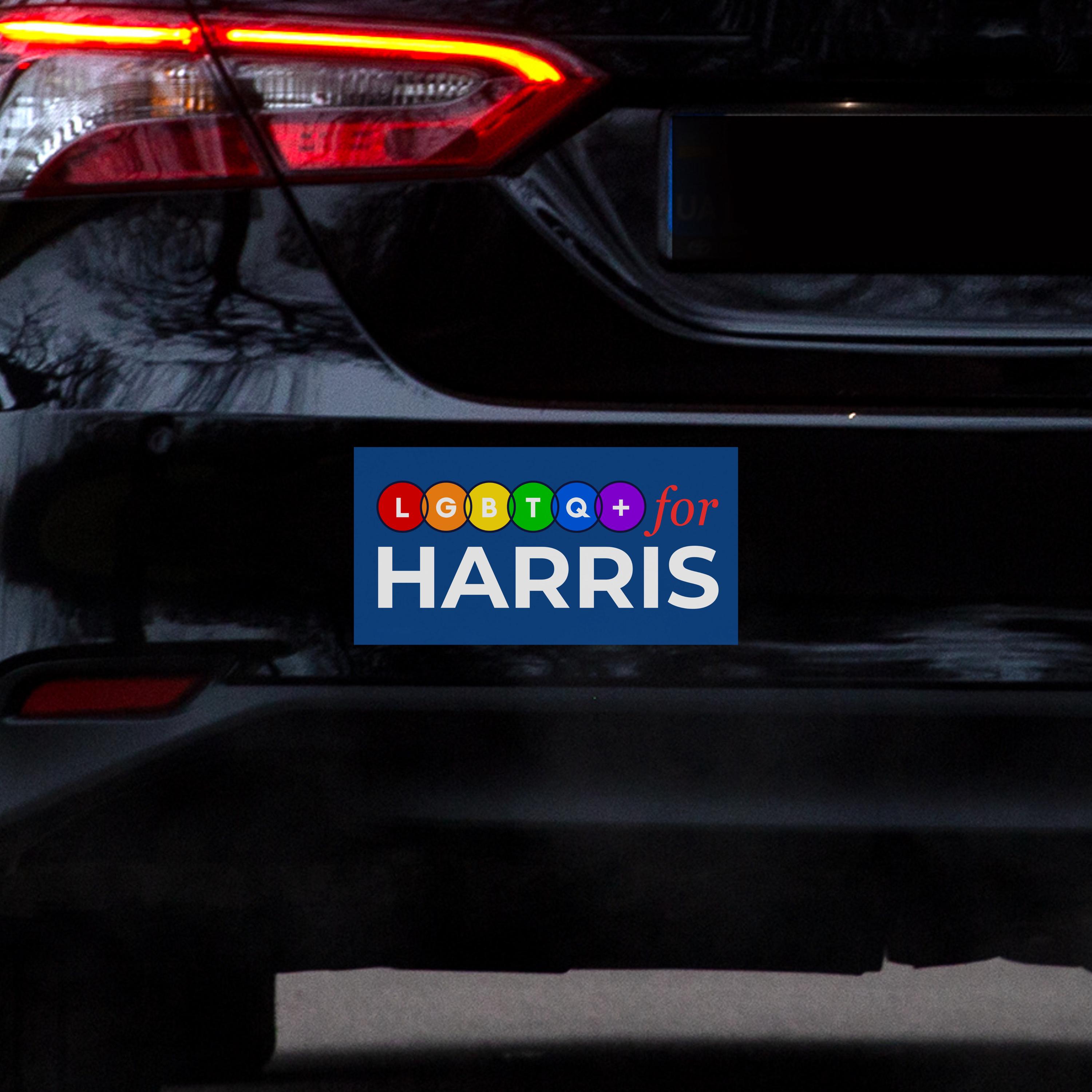 Kamala Harris Supporter Bumper Sticker LGBTQ & Liberal Rights, Vote ...