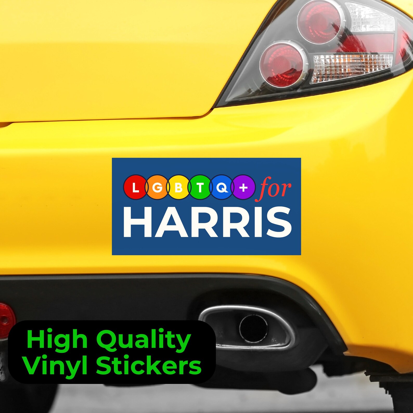 Kamala Harris Supporter Bumper Sticker LGBTQ & Liberal Rights, Vote ...