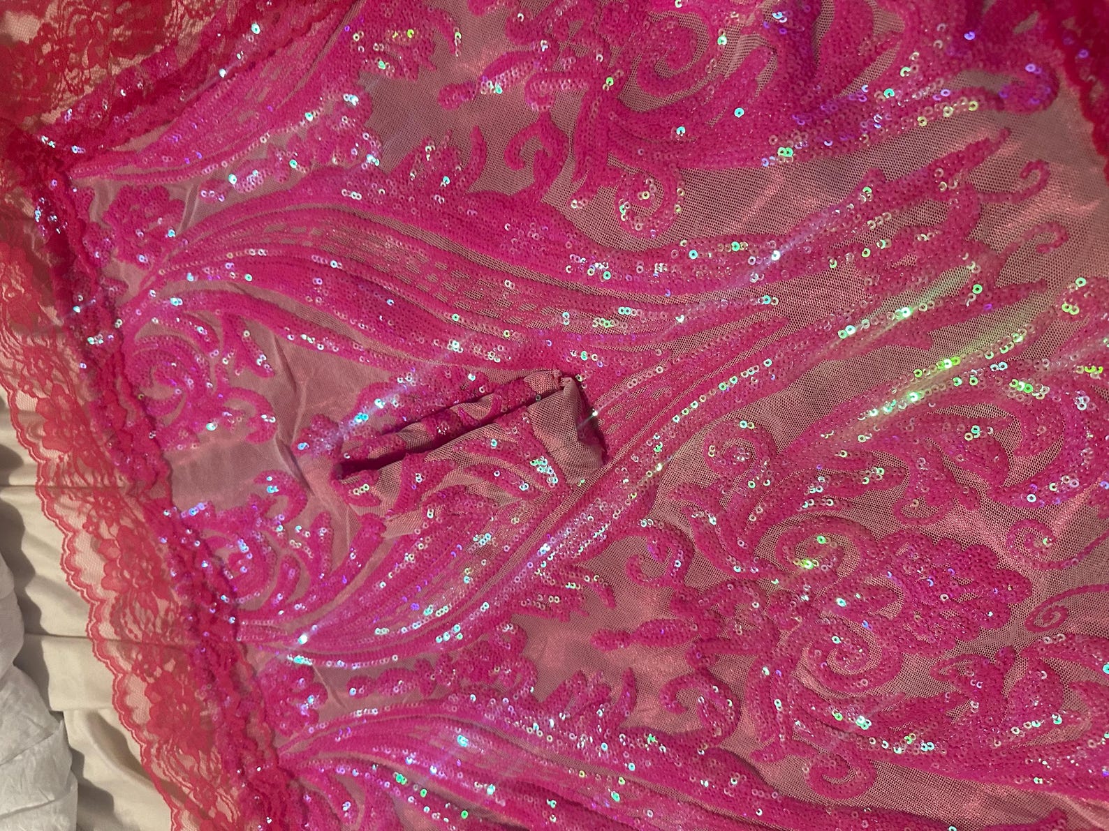Pink Glitter Lace Lap Scarf With Handle - Etsy