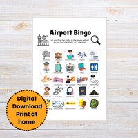 Pilot Bingo Game: Kids Aviation Birthday Party (printable) - Etsy