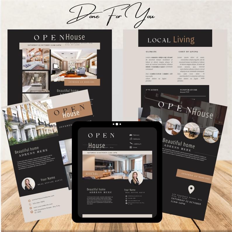 15 Luxury Open House Flyers - Etsy