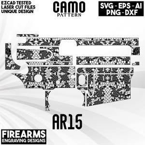 Custom AR-15 Camo Pattern Laser Engraving Design | Unique Gun Art | Svg ...