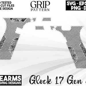 Glock17 Gen3 Firearms Grip Pattern Laser Engraving Design, Glock17 ...