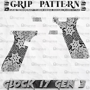 Glock17 Gen3 Grip Pattern |multi-texture Laser Engraving File |SVG Dxf ...