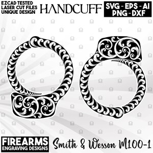 Smith & Wesson Handcuffs M100: Premium Quality Engraving Design ...