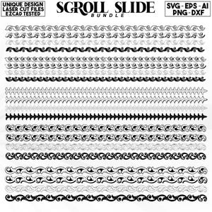 Custom Scroll Slide Pattern Laser Engraving Design,svg File,pattern, Firearms Scroll Laser Art ...