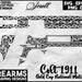 Colt 1911 Government Pattern Laser Engraving Design, Firearms Pattern ...