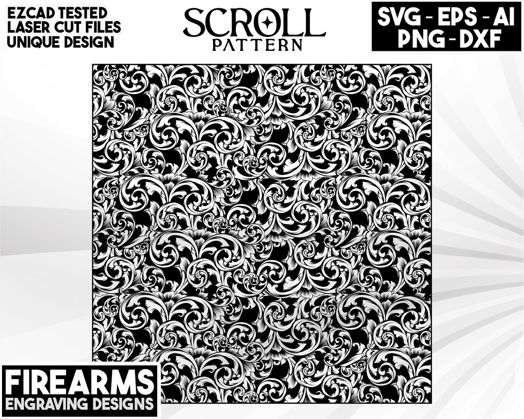 Custom Scroll Work Laser Engraving Design, Personalized Intricate Patterns, Vector Files SVG DXF ...