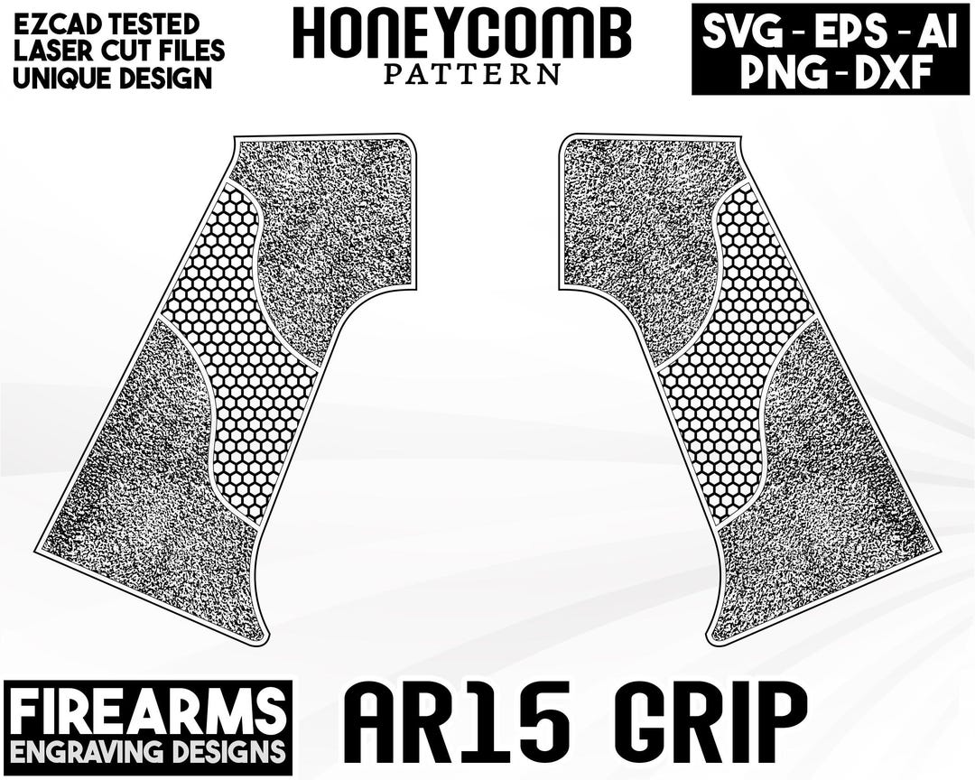 Ar15 Firearms Grip Pattern Laser Engraving Design, Grip Pattern, Ar15 ...