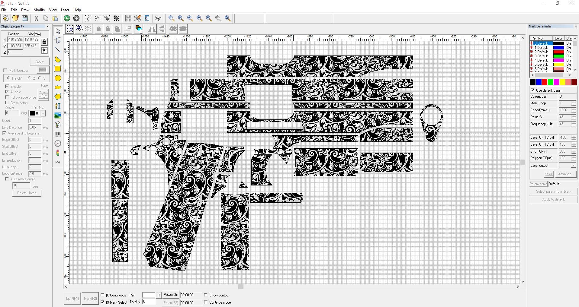 Custom Scroll Work Laser Engraving Pattern Design for Colt1911 Firearms ...