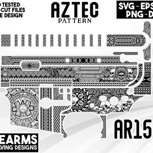 Custom Aztec Pattern Ar15 Firearms Laser Engraving Design Files, Ar15 ...