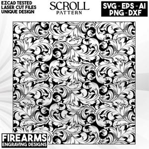 Custom Scroll Work Pattern Design, Firearm Scroll Pattern Laser ...
