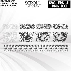 Custom Firearms Vector Scroll Work Laser Engraving Designs | Intricate ...