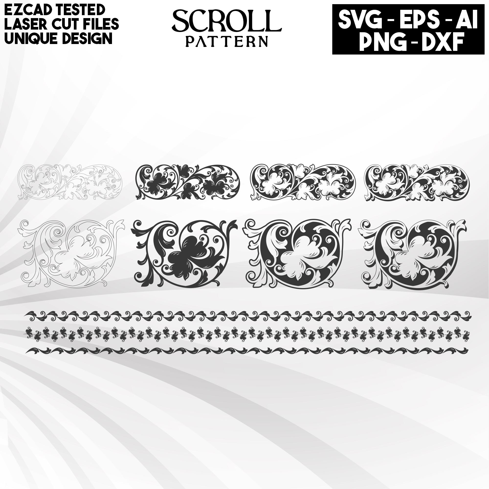 Custom Firearms Vector Scroll Work Laser Engraving Designs | Intricate ...