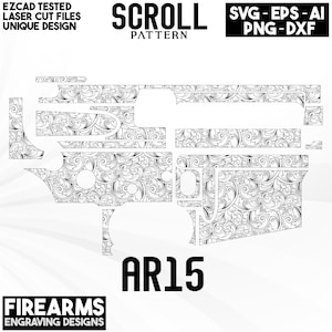 Scroll Work Laser Engraving Design for Ar15 Firearm, Custom Ar15 ...