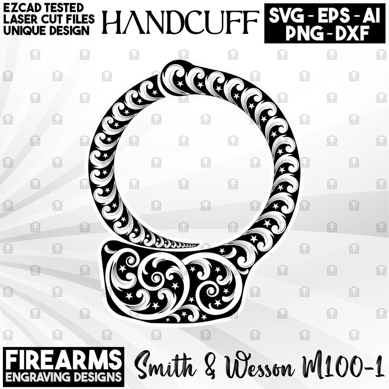 Smith & Wesson Handcuffs M100: Premium Quality Engraving Design ...