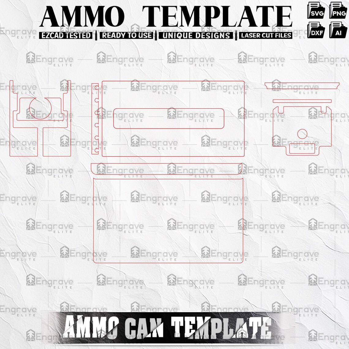 Ammo Can Laser Engraving Design Template, Ammo Can Template Files, Ammo ...