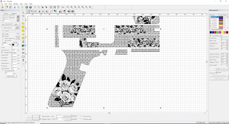 Glock 17 Gen 3 Floral Gun Design, Floral Engraving Design, Floral Gun ...