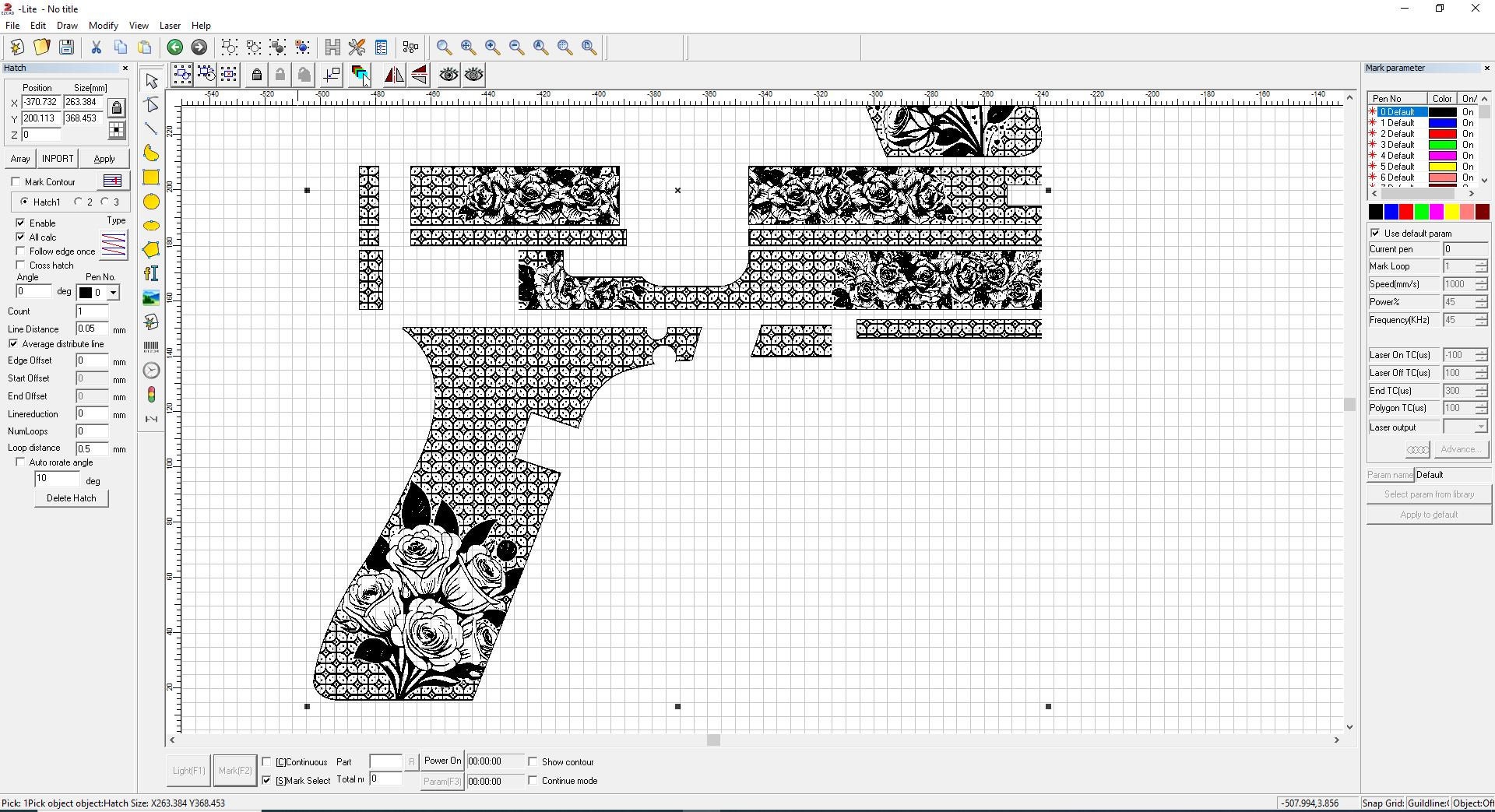 Glock 17 Gen 3 Floral Gun Design, Floral Engraving Design, Floral Gun ...